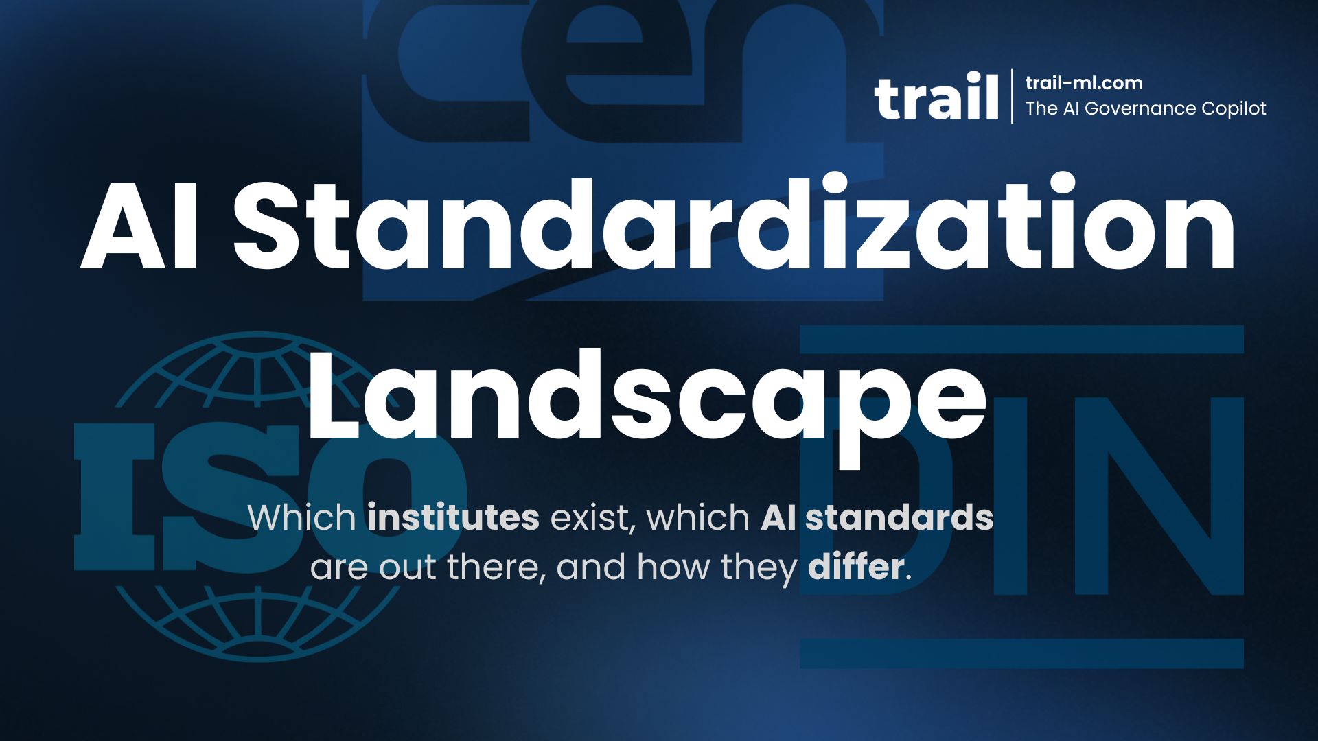 Overview of International and National AI Standards